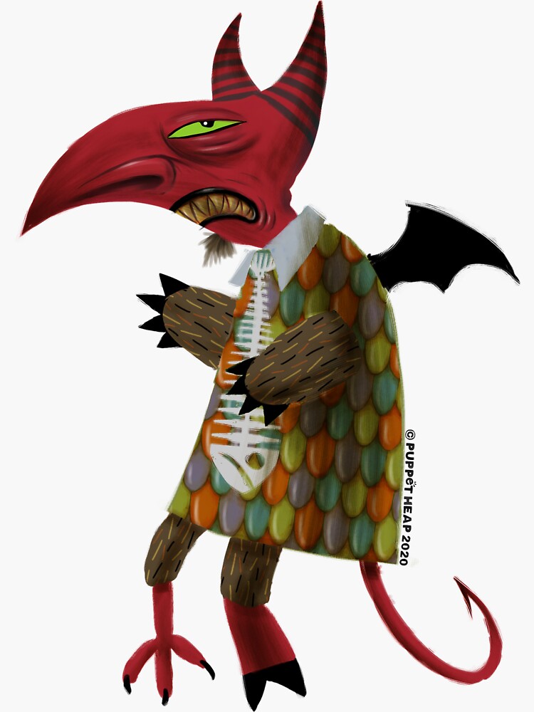 "Old Scratch" Sticker for Sale by puppetheap | Redbubble