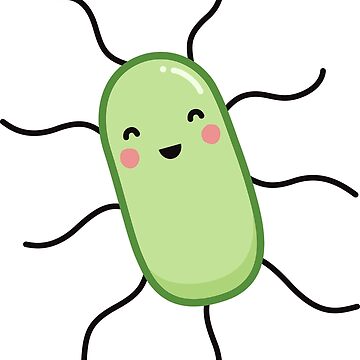 "Cute kawaii bacterium" Sticker for Sale by MheaDesign | Redbubble
