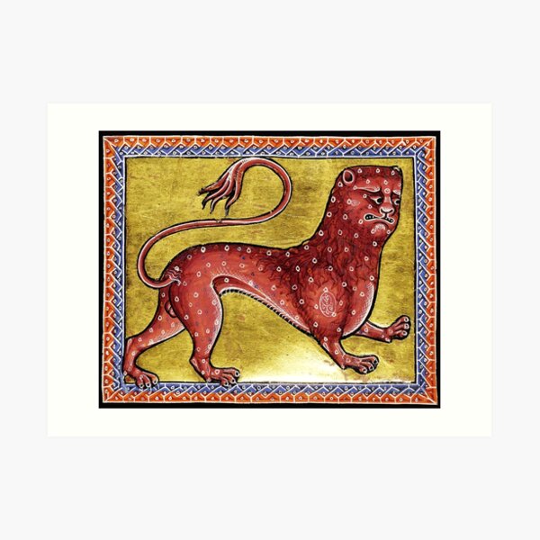 "MEDIEVAL BESTIARY LEOPARD" Art Print for Sale by BulganLumini | Redbubble
