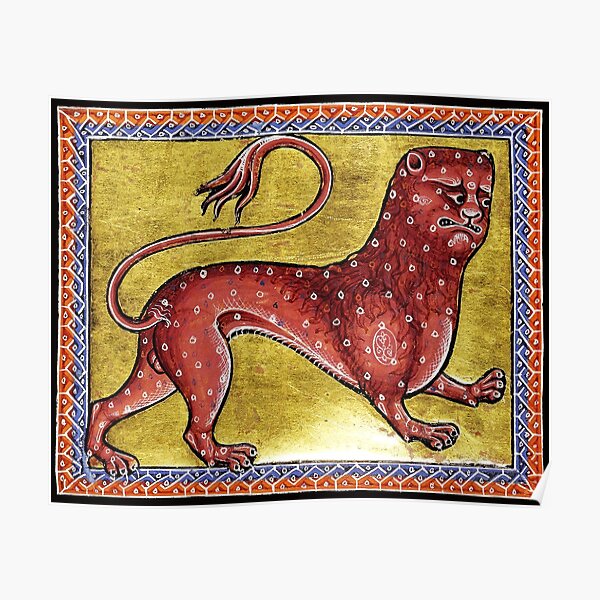 "MEDIEVAL BESTIARY LEOPARD" Poster for Sale by BulganLumini | Redbubble