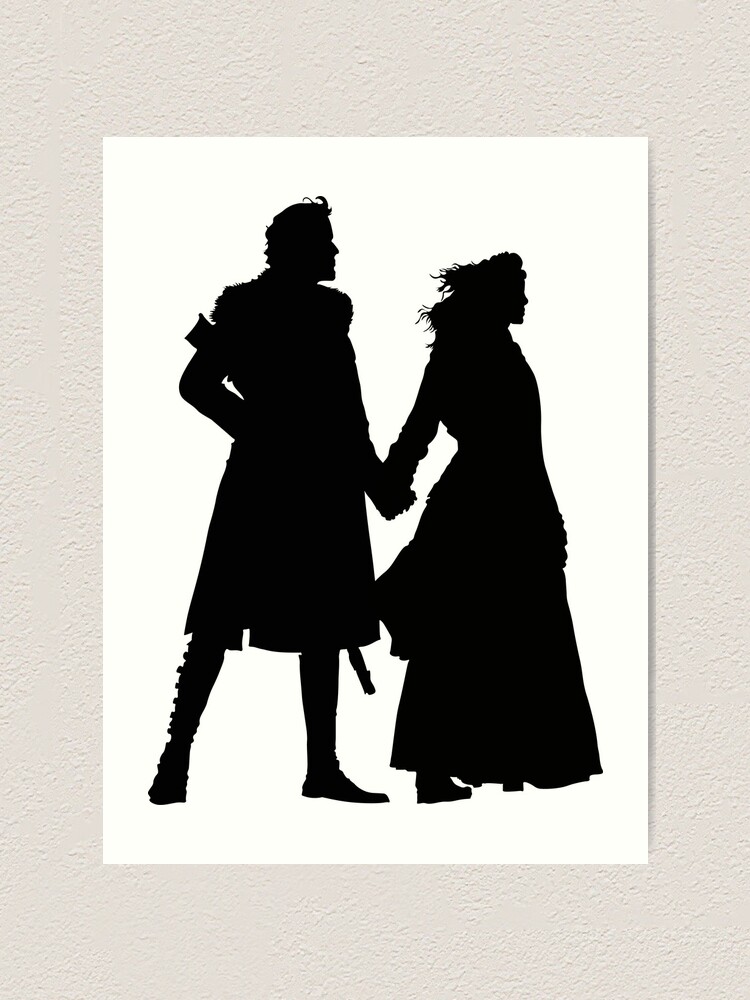 "Outlander - Jamie and Claire Fraser outline" Art Print by ...
