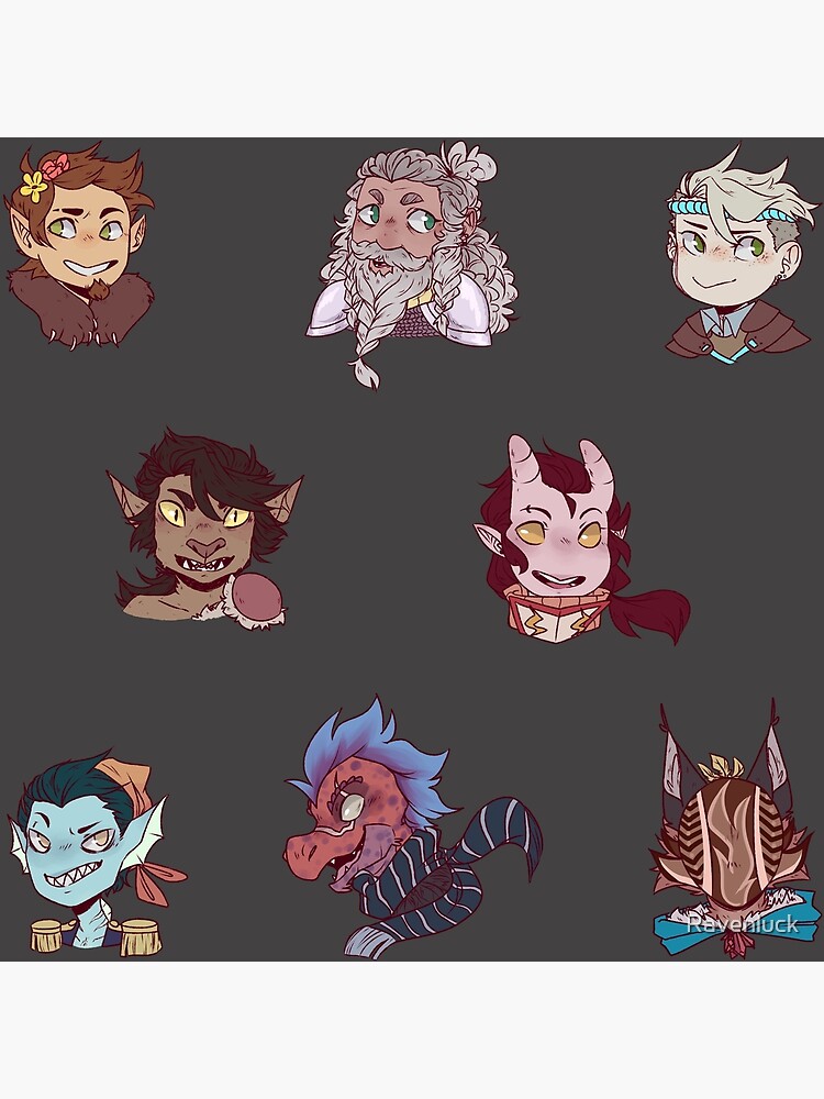 "All my current DND characters" Poster by Ravenluck | Redbubble