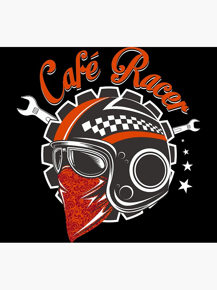"Cafe Racer Motorcycle Helmet Design Cafe Racer Classic Cafe Racer" Art ...