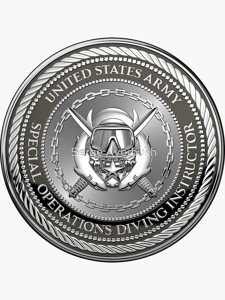 "U.S. Army Engineer Divers Special Operations Diving Instructor Badge ...