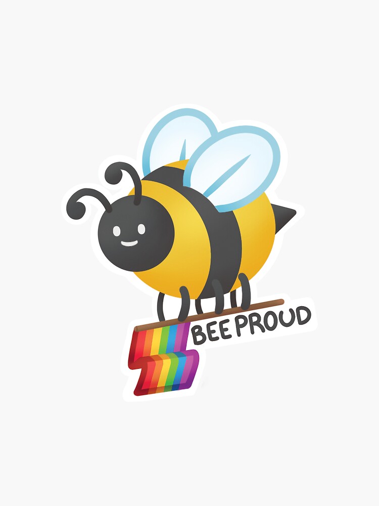 "Bee Proud Sticker (Rainbow Pride / Gay Pride)" Sticker for Sale by ...