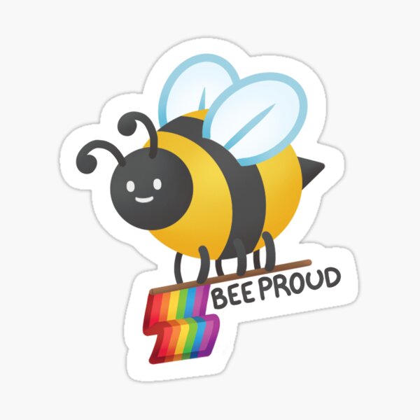 "Bee Proud Sticker (Rainbow Pride / Gay Pride)" Sticker for Sale by ...