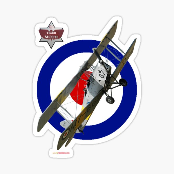 "RAF Roundel & Motif -Tiger Moth VH-HSH 2010" Sticker for Sale by ...