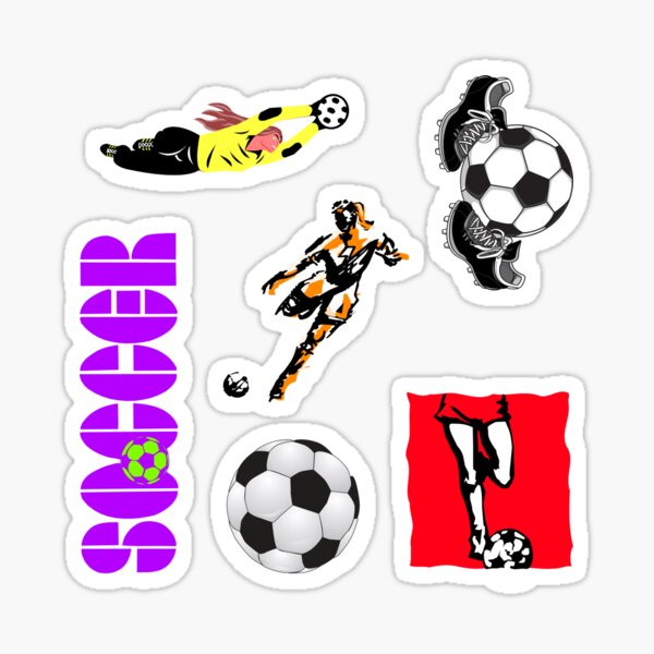 "WOMEN SOCCER GIRLS FOOTBALL PLAYER BALL FUNNY SOCCER" Sticker by ...
