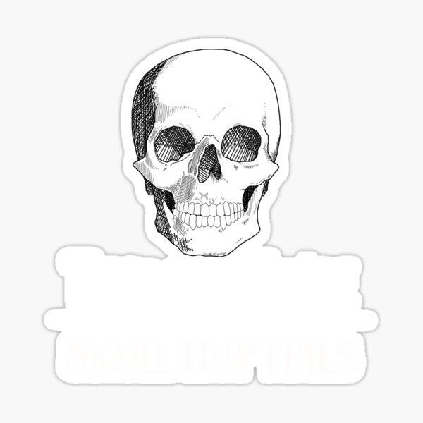 "Skull Nuptials - White Letters" Sticker for Sale by PurgArchSurvey ...