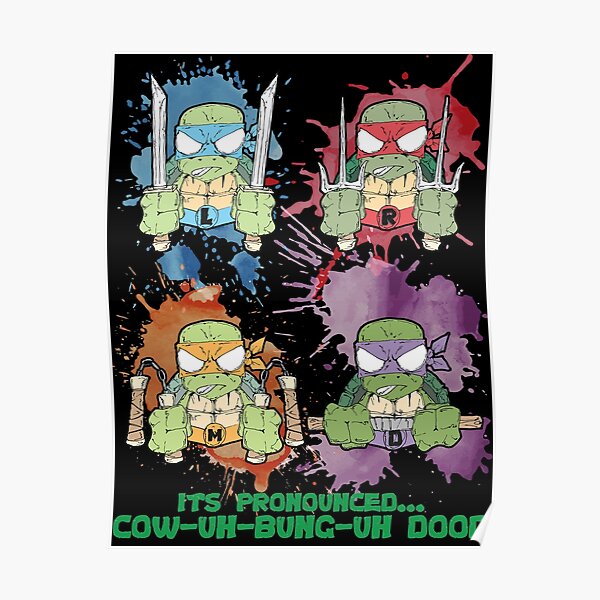 "Cowabunga Dude" Poster for Sale by Gperez165 | Redbubble