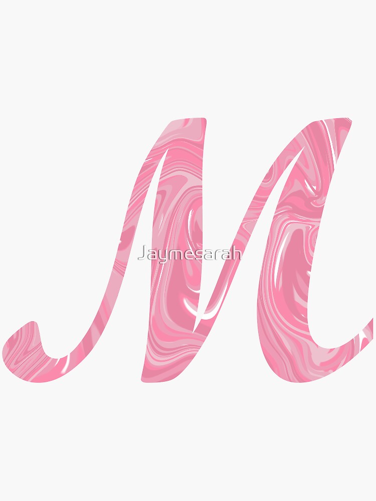 Pegatina «Mármol rosa letra m» de Jaymesarah | Redbubble