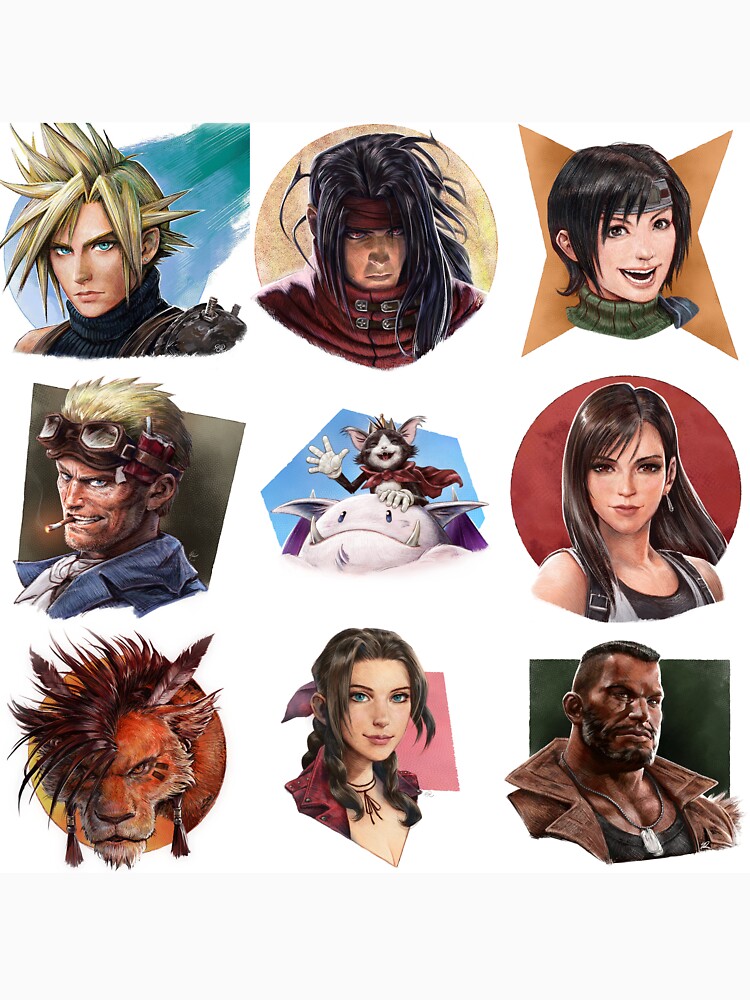 "Final Fantasy VII Cast" T-shirt for Sale by TepesDeesigns | Redbubble ...