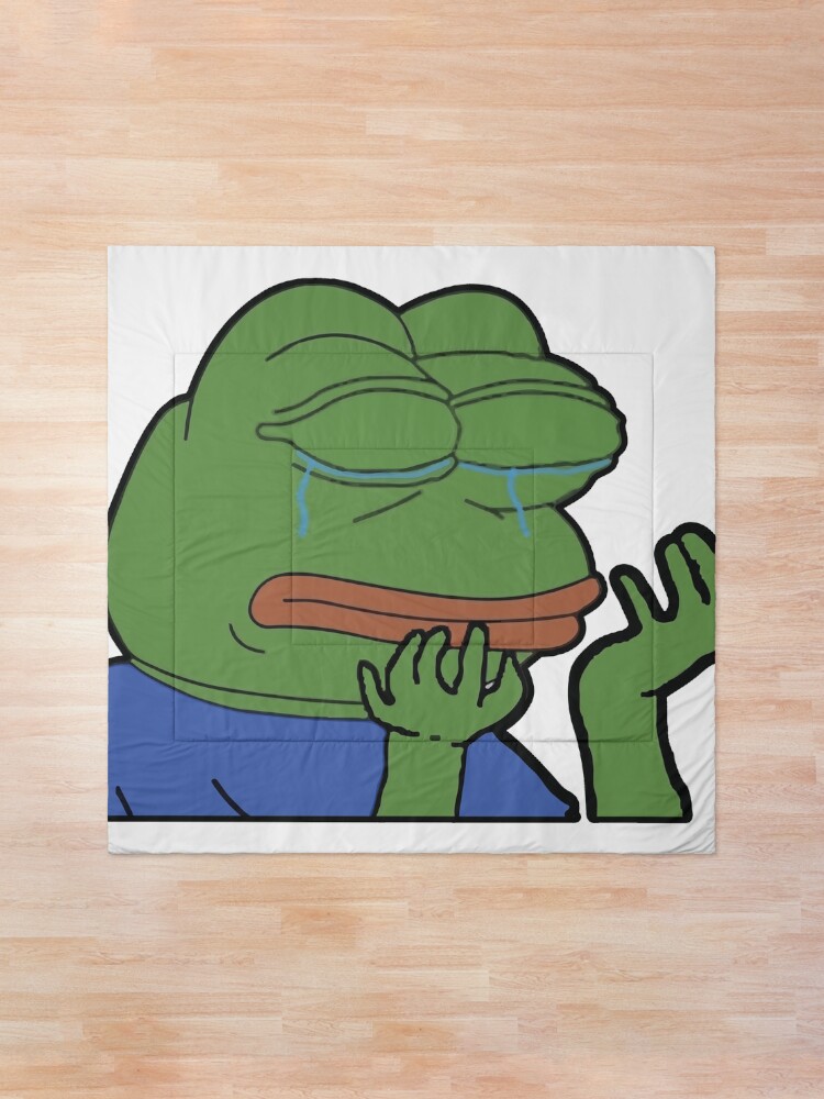 Colcha «PEPEHANDS meme emoji Sticker Twitch emote» de Mafrum | Redbubble