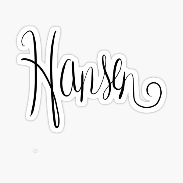 "Handwritten Name Sticker" Sticker for Sale by PlaidAssPrints | Redbubble