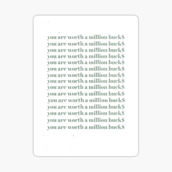 "MILLIONS" Sticker by ltm0017 | Redbubble