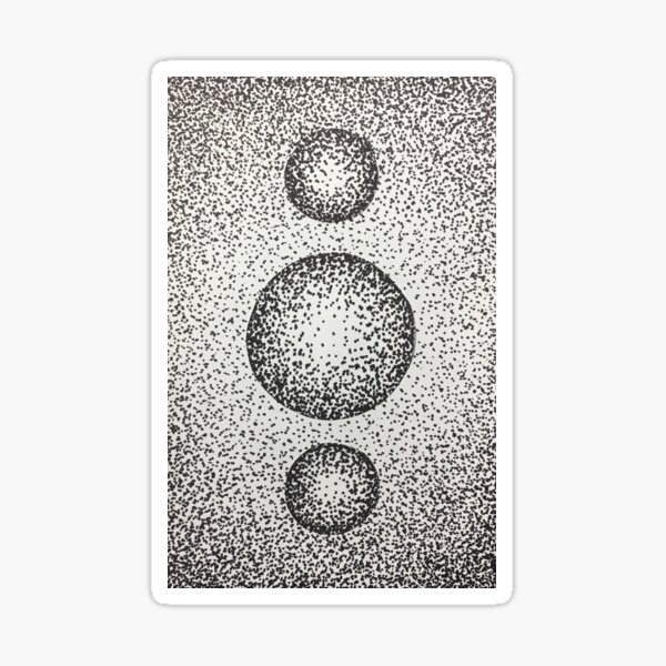 "Stippling Circle Artwork" Sticker by Martcello | Redbubble