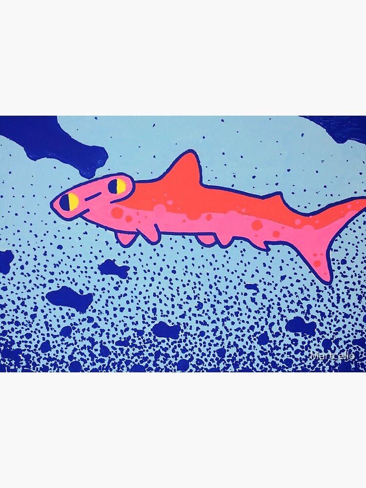 "Hammerhead Shark Posca Art" Sticker for Sale by Martcello | Redbubble