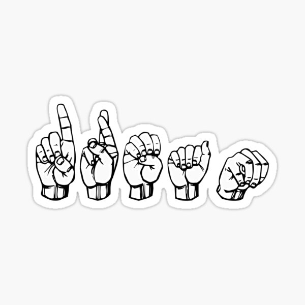 "Dream - American Sign Language " Sticker by Kliethermes28 | Redbubble
