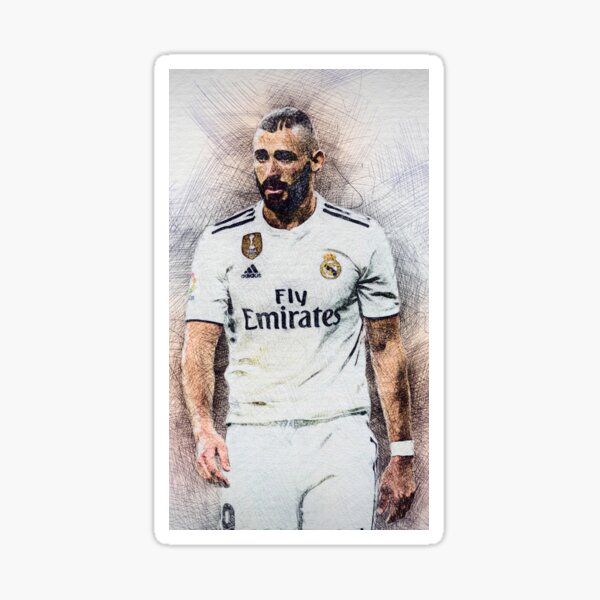 "Art Benzema Illustration" Sticker by anisaricardo | Redbubble