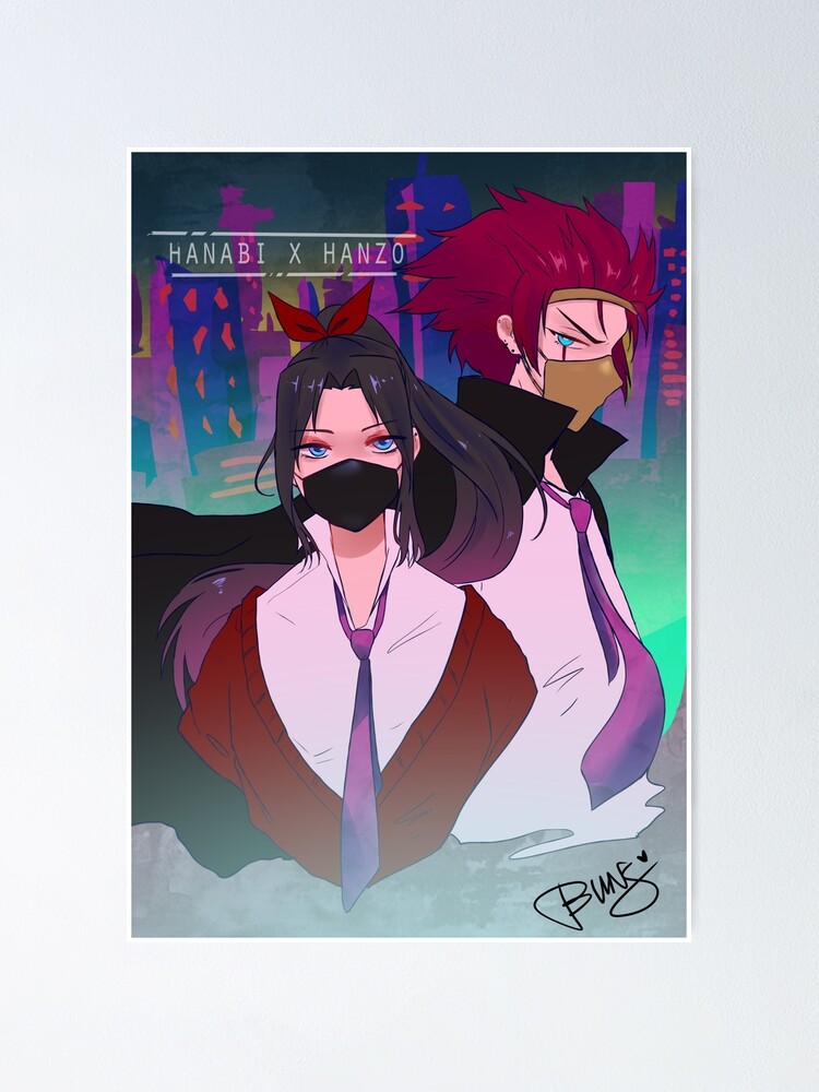 "Hanabi X Hanzo City Lights [MOBILE LEGENDS]" Poster by Bunsarts ...