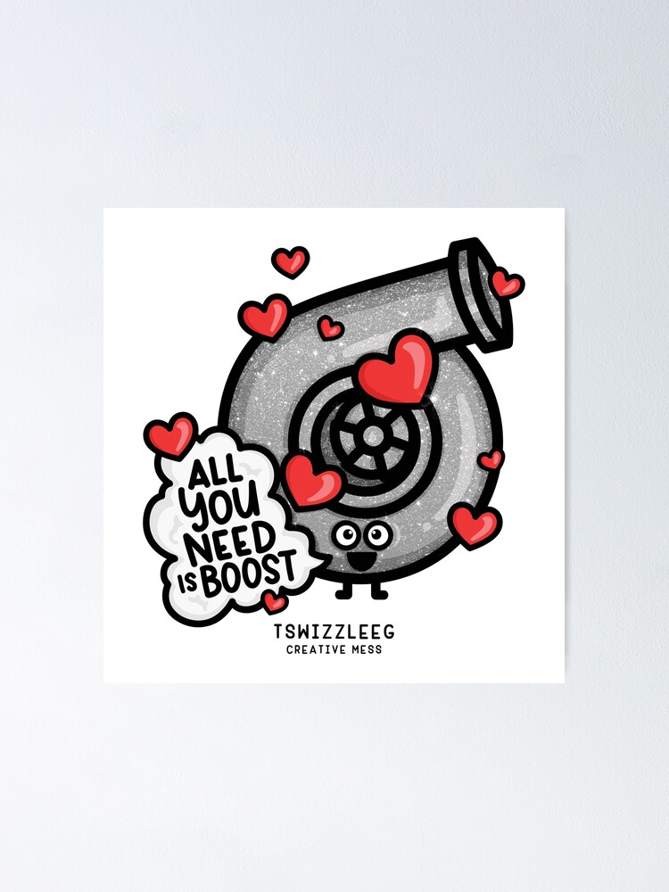 Póster «El turbo más lindo: todo lo que necesitas es impulso (corazones ...