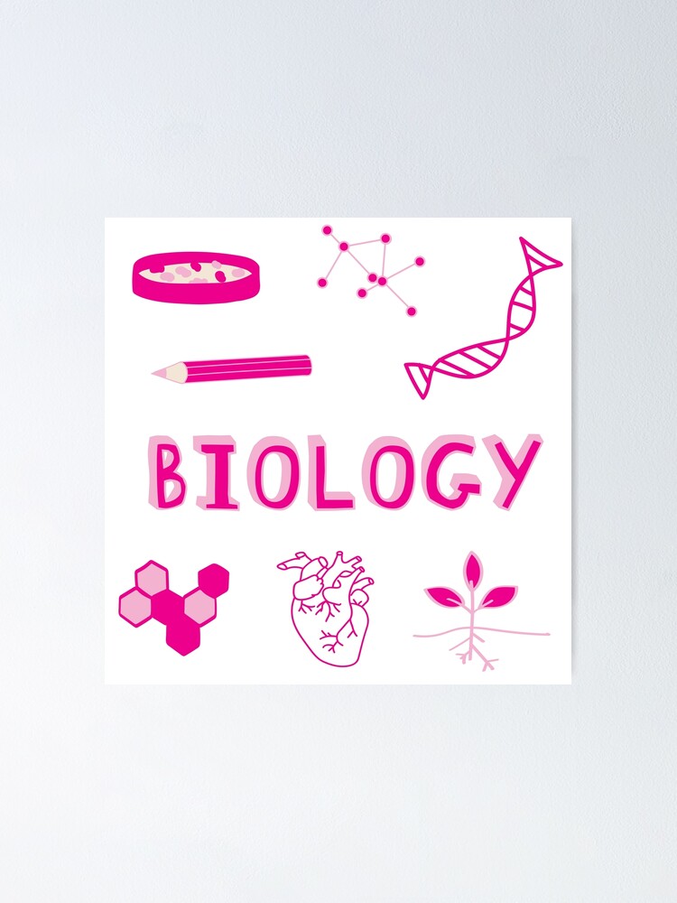"Hot Pink Biology Subject Pack" Poster for Sale by The-Goods | Redbubble