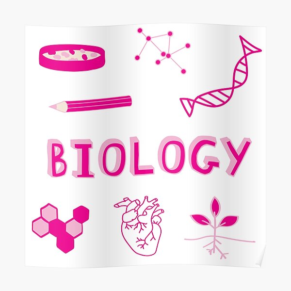 "Hot Pink Biology Subject Pack" Poster by The-Goods | Redbubble