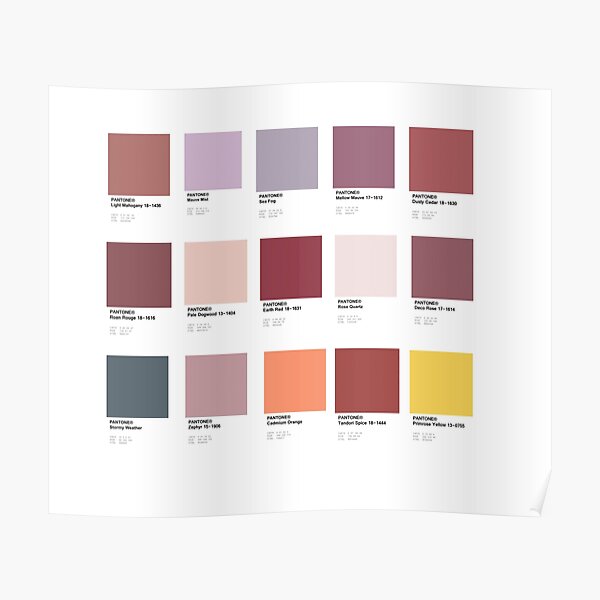 "PANTONE Color pack" Poster for Sale by vejewe | Redbubble