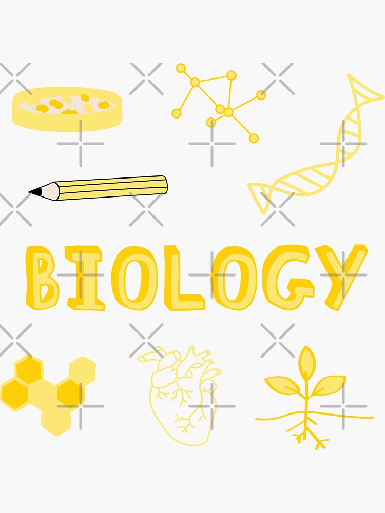 "Light Yellow Biology Subject Pack" Sticker by The-Goods | Redbubble