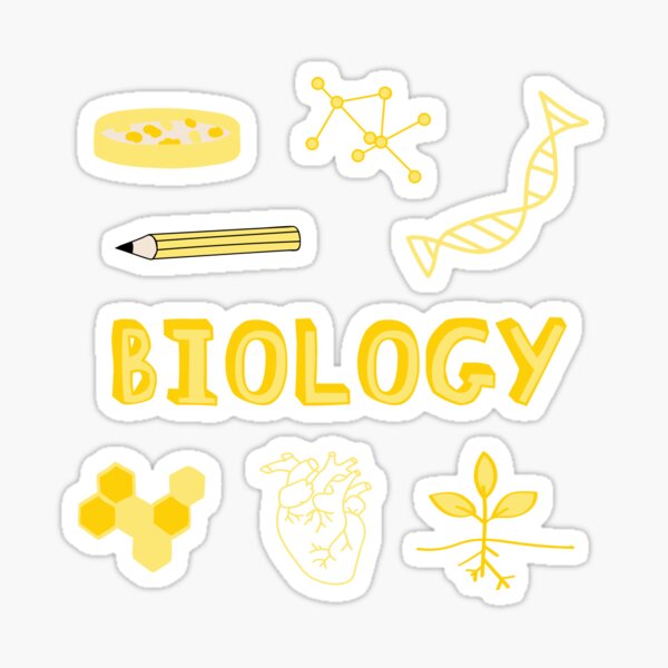 "Light Yellow Biology Subject Pack" Sticker by The-Goods | Redbubble