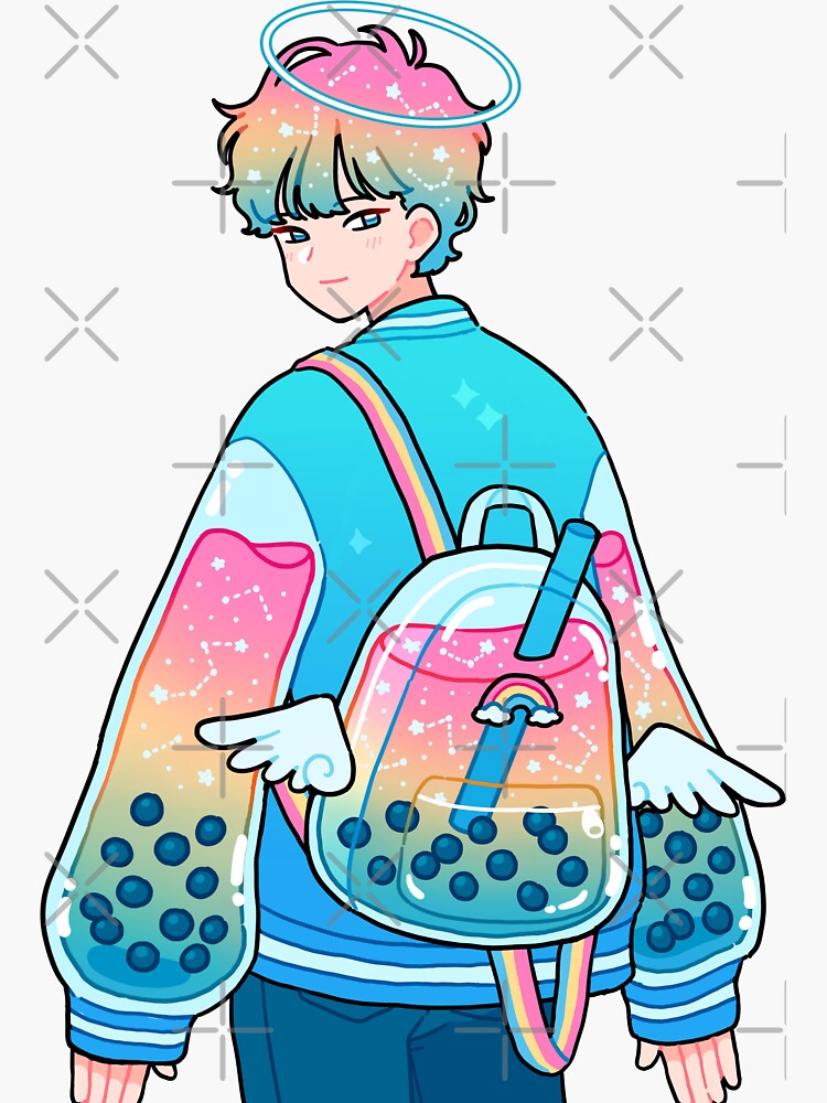 "rainbow boba" Sticker by freshbobatae | Redbubble