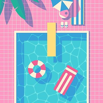 "80s Retro Swimming Pool" Poster for Sale by VoodooCircus | Redbubble