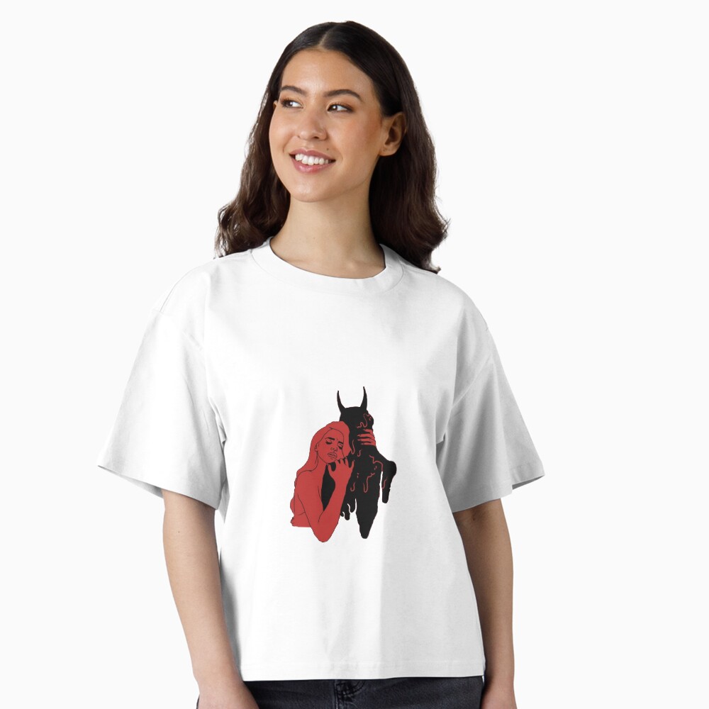 "woman hugging devil" Sticker for Sale by parisvlado | Redbubble