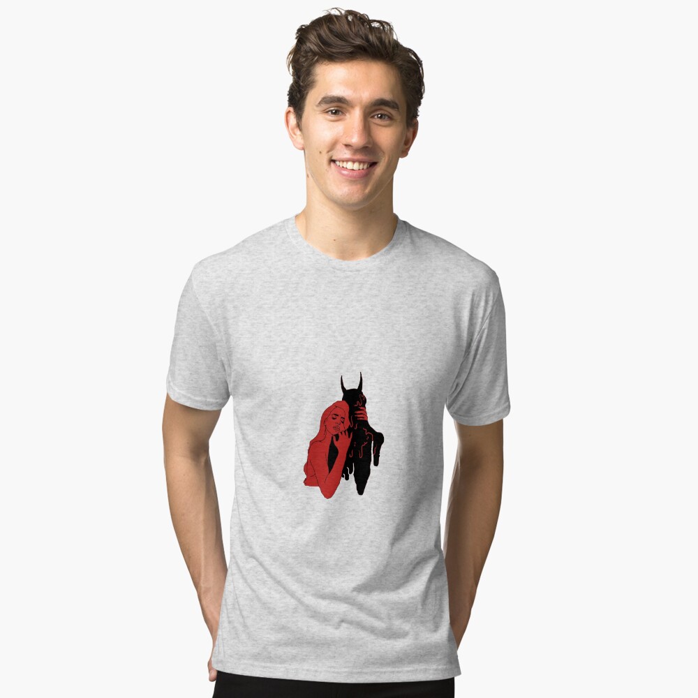 "woman hugging devil" Sticker for Sale by paris vlado | Redbubble