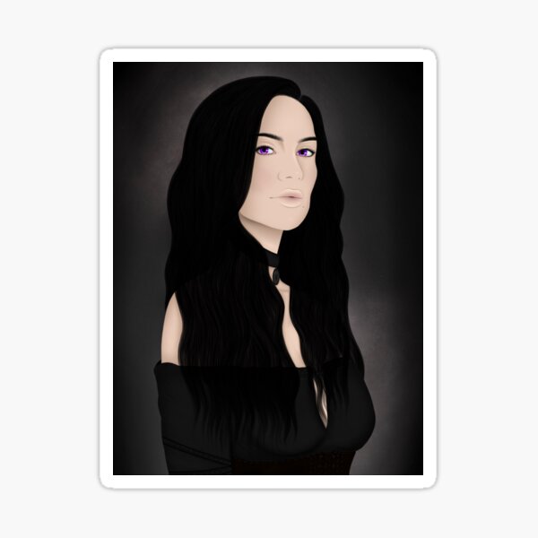 "Yennefer." Sticker for Sale by tijanapapara | Redbubble