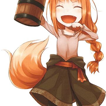 "Chibi Holo Drinking - Spice and Wolf" Art Board Print for Sale by ...