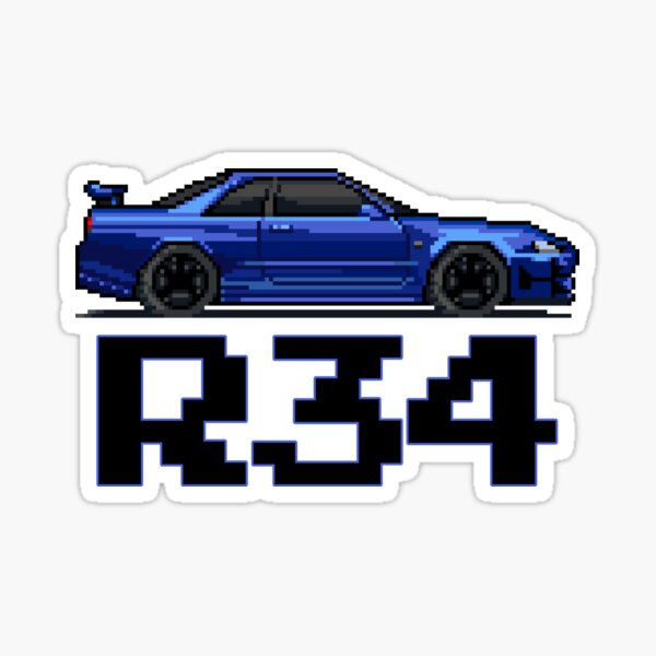 Nissan Skyline Gtr R34 Stickers | Redbubble