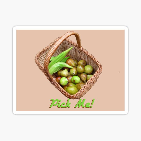 "Summer Harvest "Pick Me!"" Sticker for Sale by LochNestFarm | Redbubble