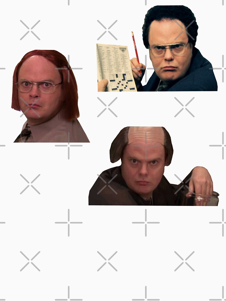 "Dwight in his wigs" T-shirt by SplendidArt | Redbubble