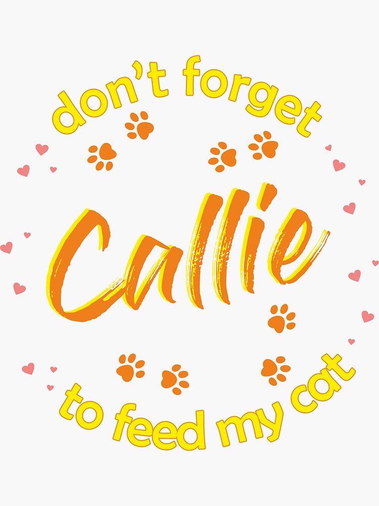 "Cat Callie" Sticker for Sale by oleo79 | Redbubble
