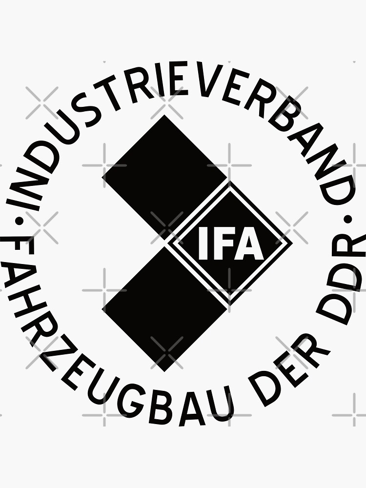 "IFA Industrieverband Fahrzeugbau DDR" Sticker von Beltschazar | Redbubble