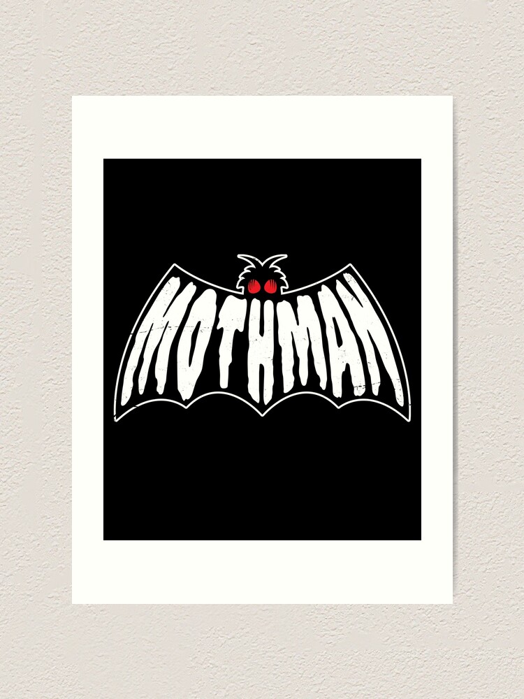 "Vintage Mothman Logo Black & White" Art Print for Sale by petestyles ...