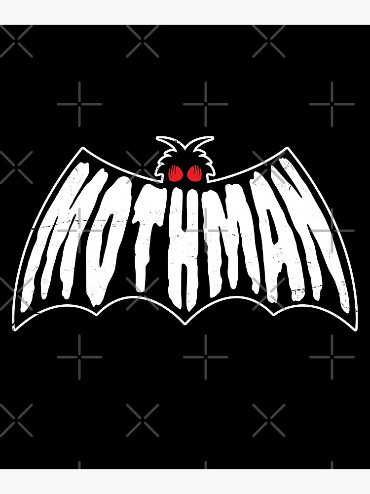 Póster «Vintage Mothman Logo Blanco y Negro» de petestyles | Redbubble