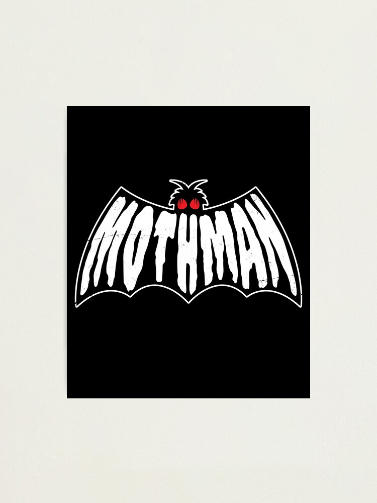 "Vintage Mothman Logo Black & White" Photographic Print by petestyles ...
