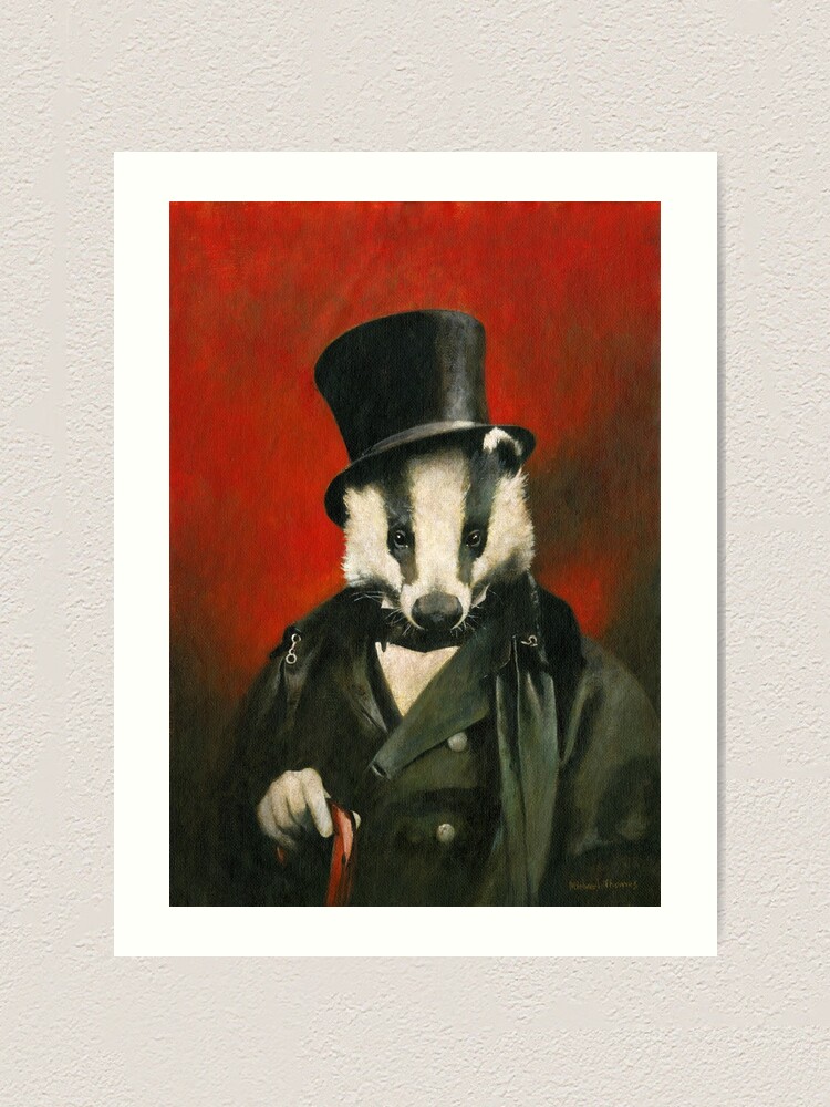 "Victorian Mr Badger" Art Print for Sale by mictomart | Redbubble