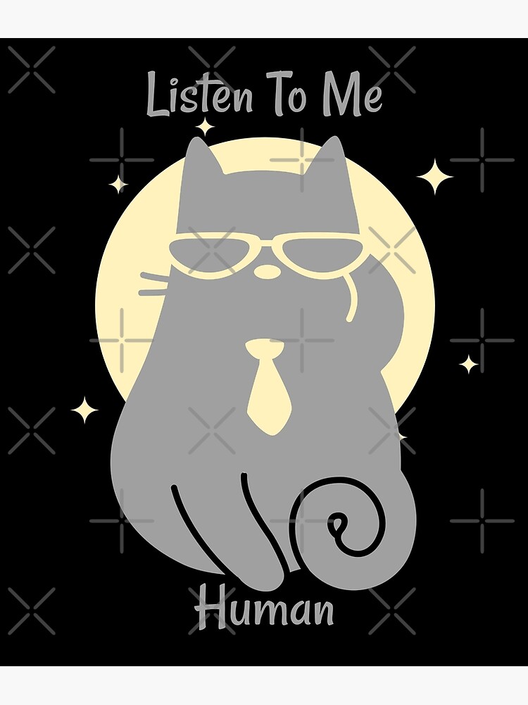 Lámina fotográfica «Escúchame humano, gracioso gato mandón» de nora ...