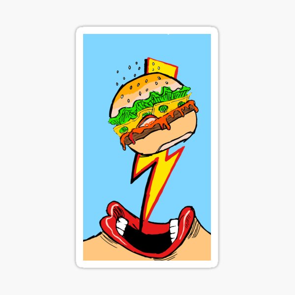 "Burger sticker" Sticker by Hannaheq | Redbubble