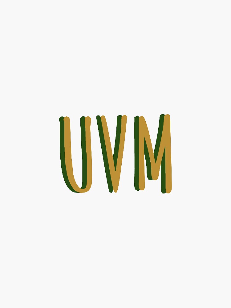 "UVM" Sticker by lucieswan | Redbubble