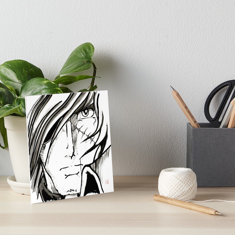 "captain harlock face" Art Board Print by pechane | Redbubble