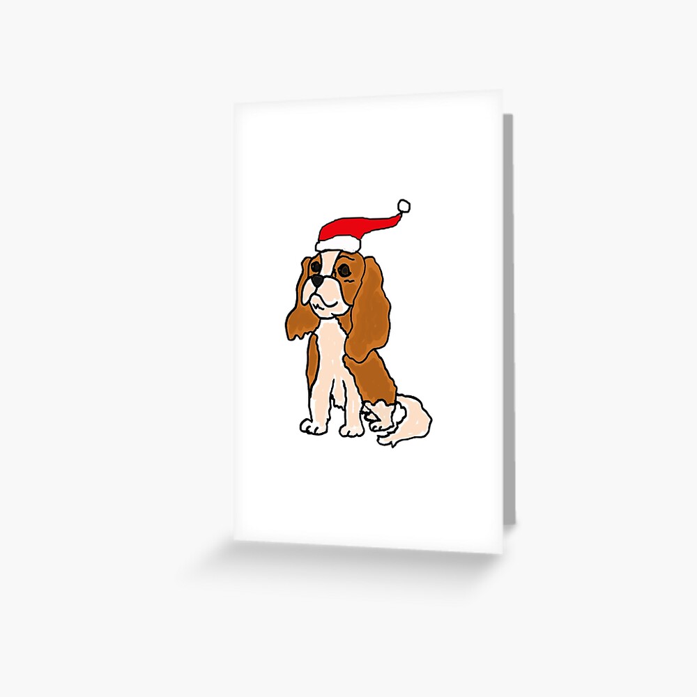 "Funny Christmas Cavalier King Charles Spaniel" Greeting Card by ...